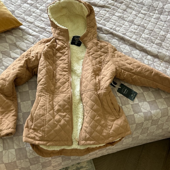Cavalini | Jackets & Coats | Cavalini Kids Tan Quilted Puffer Jacket ...